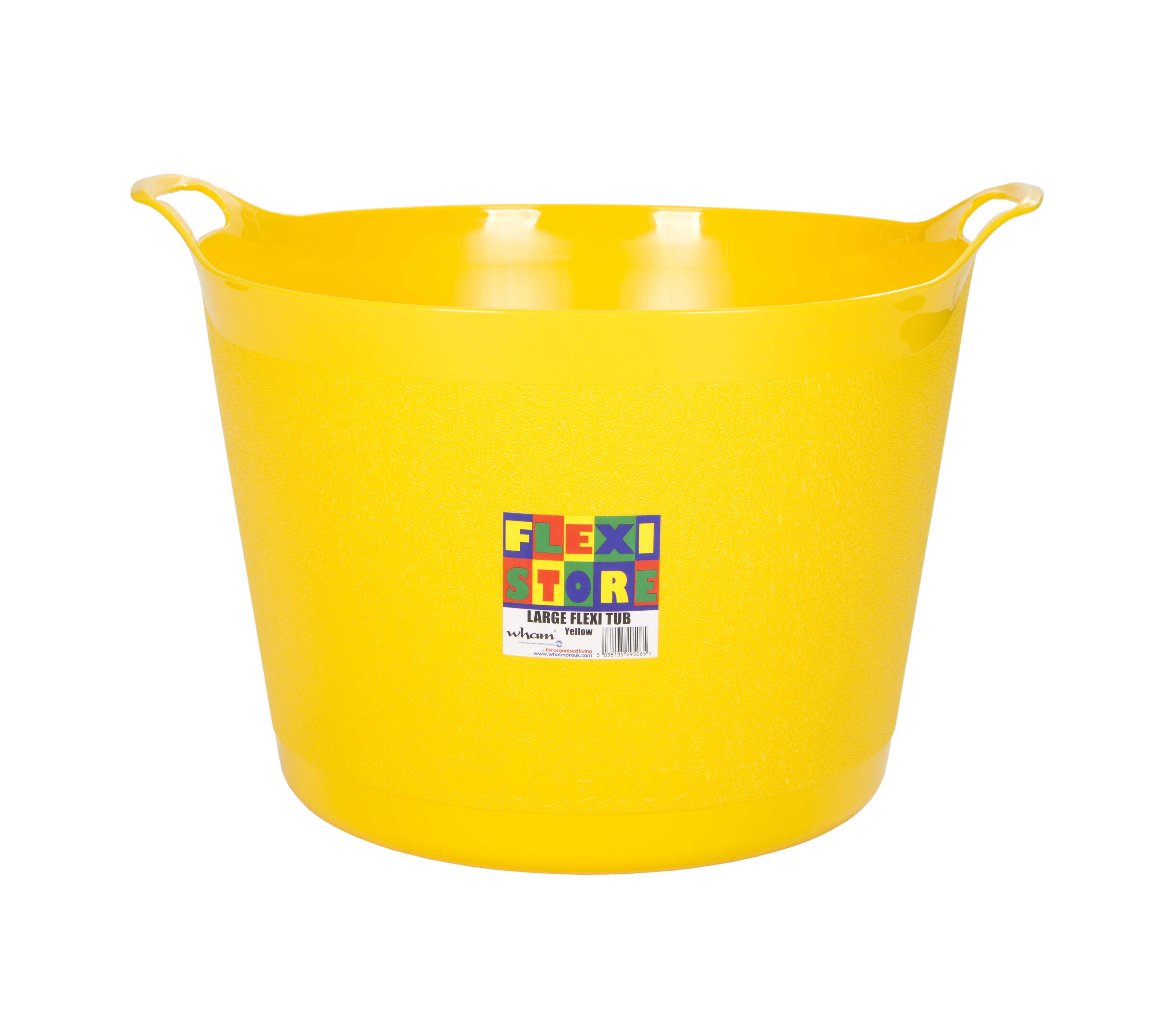 Flexi-Store 40L Graduated Round Tub Yellow - 29506 - What More UK