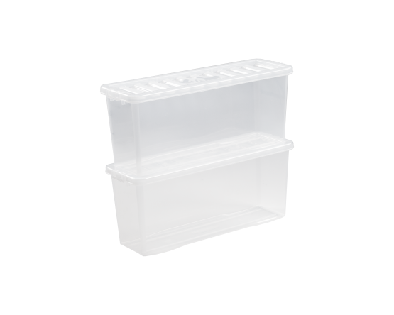 Crystal (DVD) Deep Shelf Box & Lid Clear - 11325 - What More UK