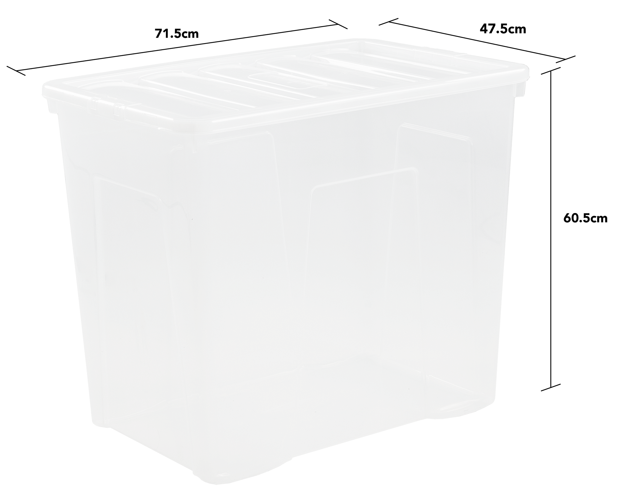Crystal 160L Box & Lid Clear - 12070 - What More UK