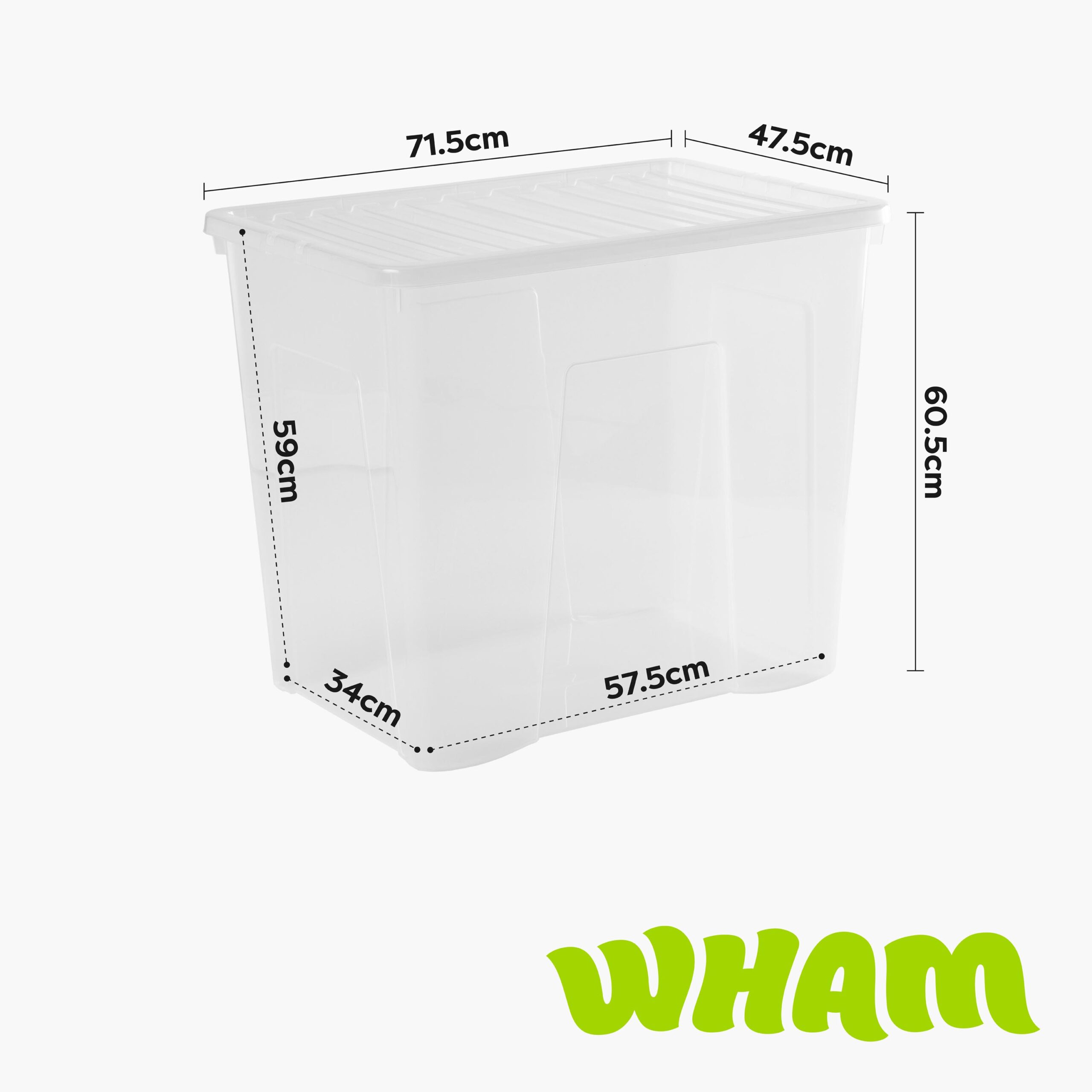 Crystal 160L Box & Lid Clear - 12070 - What More UK