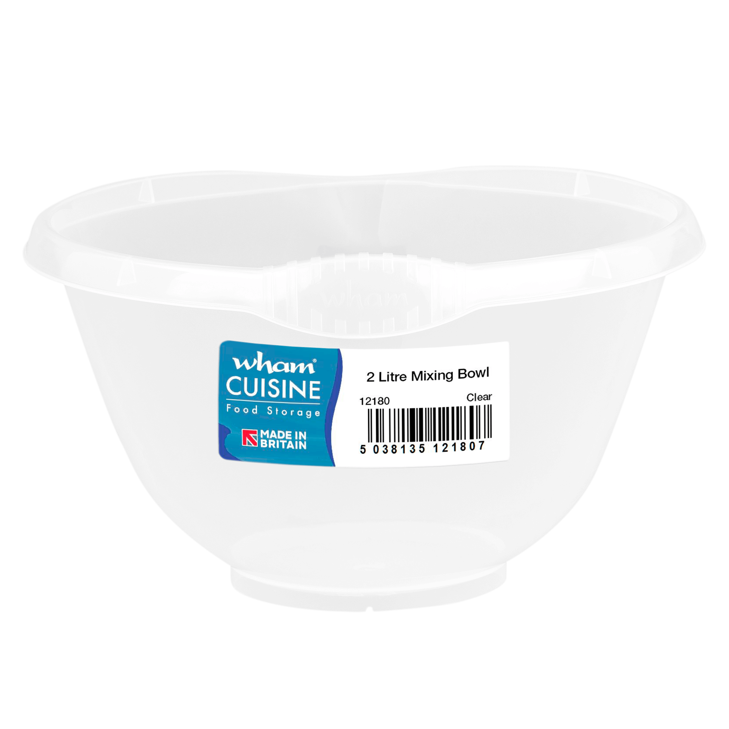 Cuisine 2L Mixing Bowl Clear - 12180 - What More UK