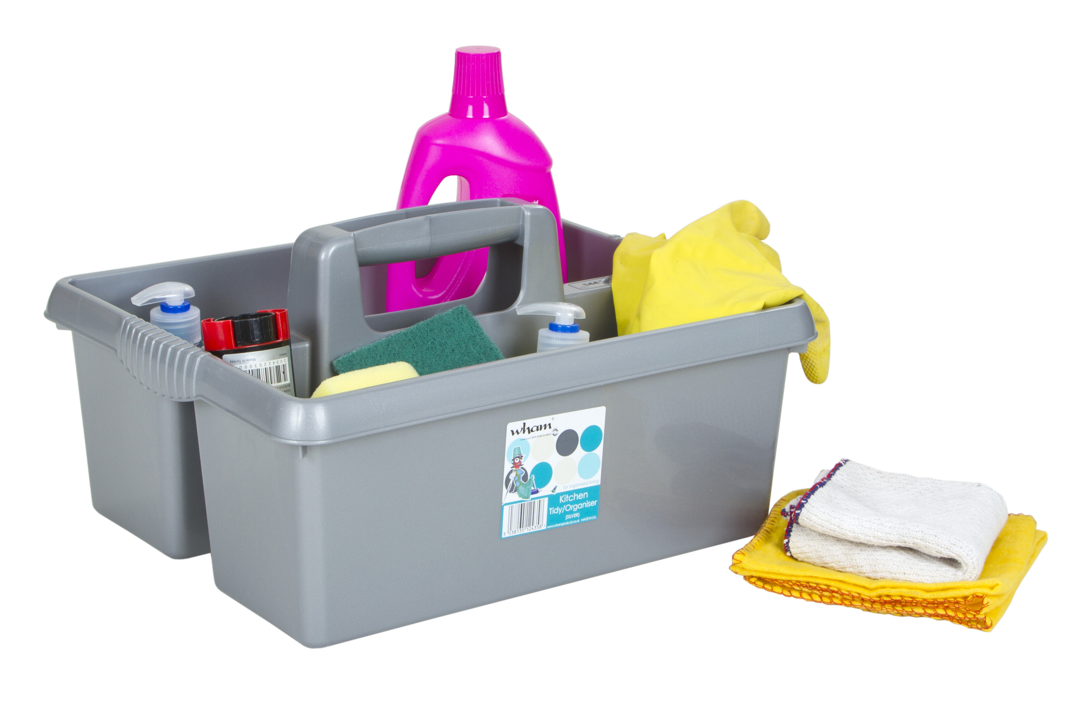 Casa Kitchen Tidy/Organiser Caddy Silver - 12435 - What More UK