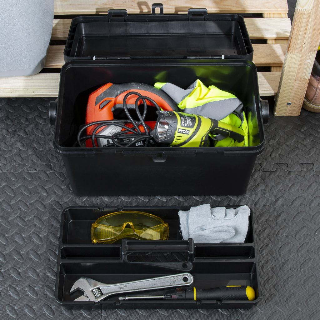 Wham Bam 46cm Tool Box & Lid Black Recycled - 445240 - What More UK