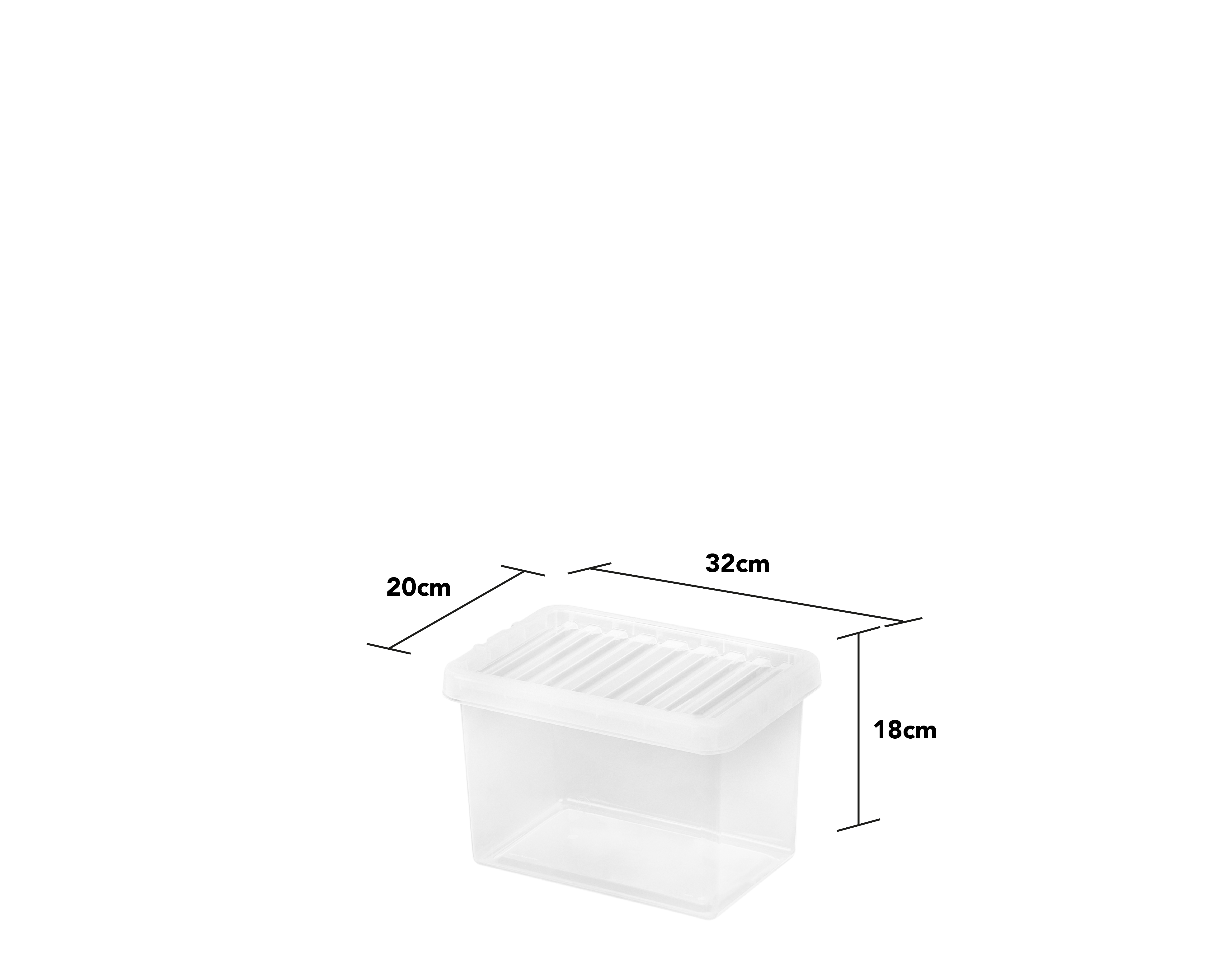 Crystal 7 Litre Box & Lid Clear - 25450 - What More UK