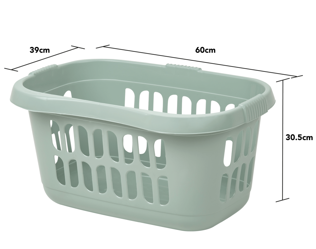 Casa Hipster Laundry Basket Silver Sage - 17484 - What More UK