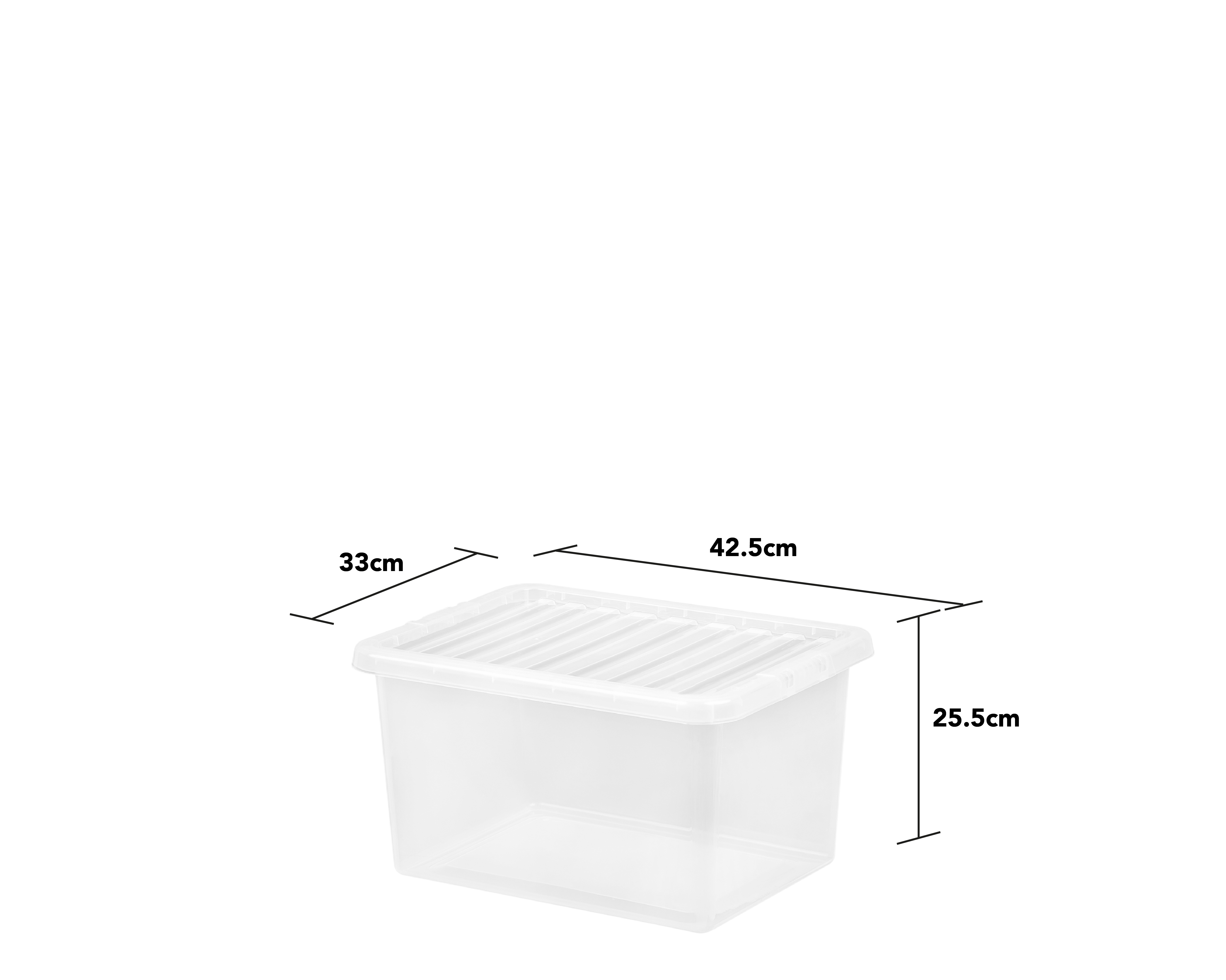 Crystal 25L Box & Lid Clear - 25375 - What More UK