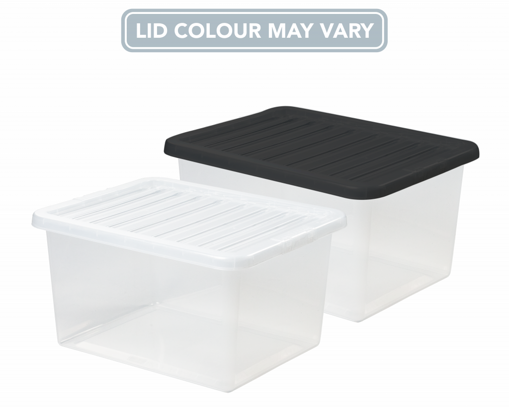 Crystal 37 Litre Box & Lid Clear - 25425 - What More UK