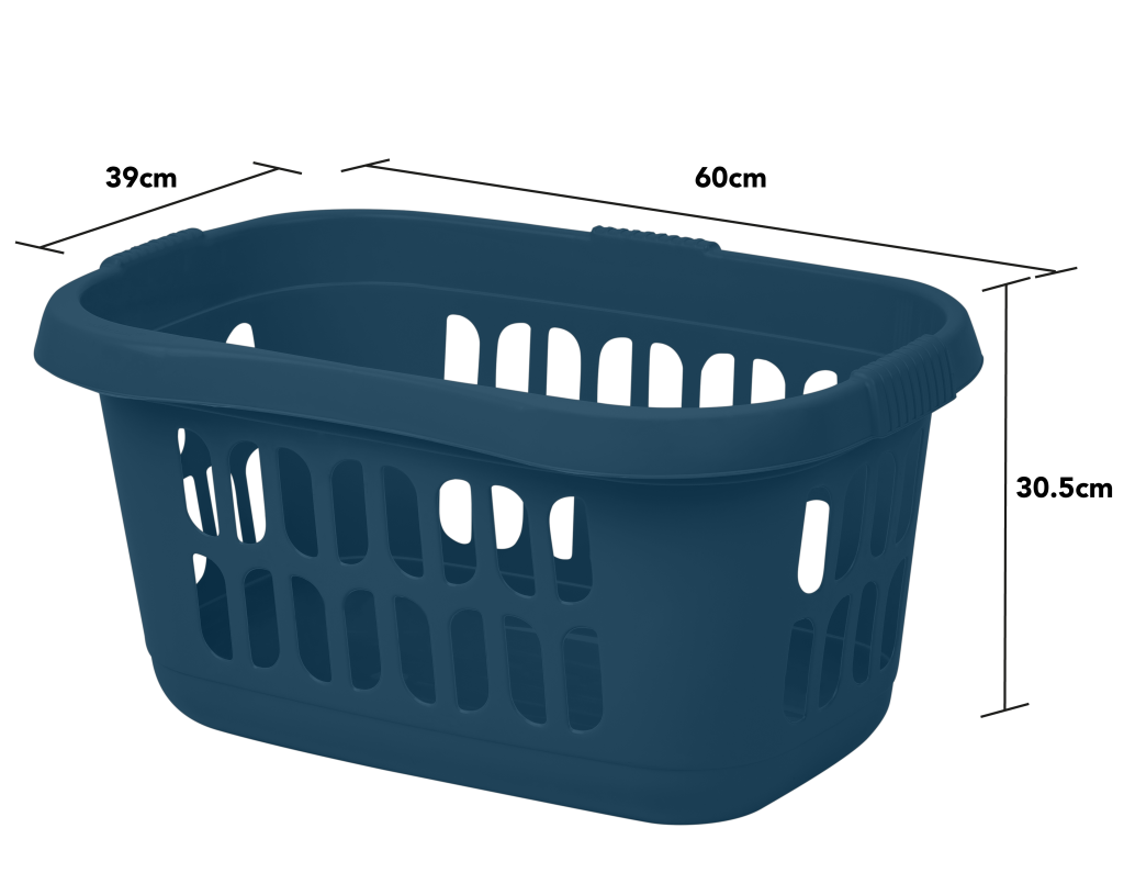 Casa Laundry Basket Hipster Midnight Navy - 17493 - What More UK