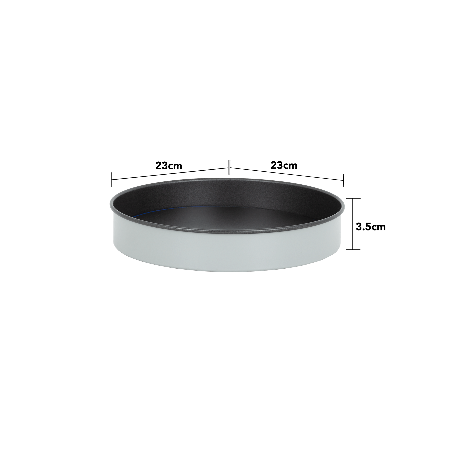 Push Pan 23cm Shallow Light Grey/Pewter (960 Pcs) - Z52081 - What More UK