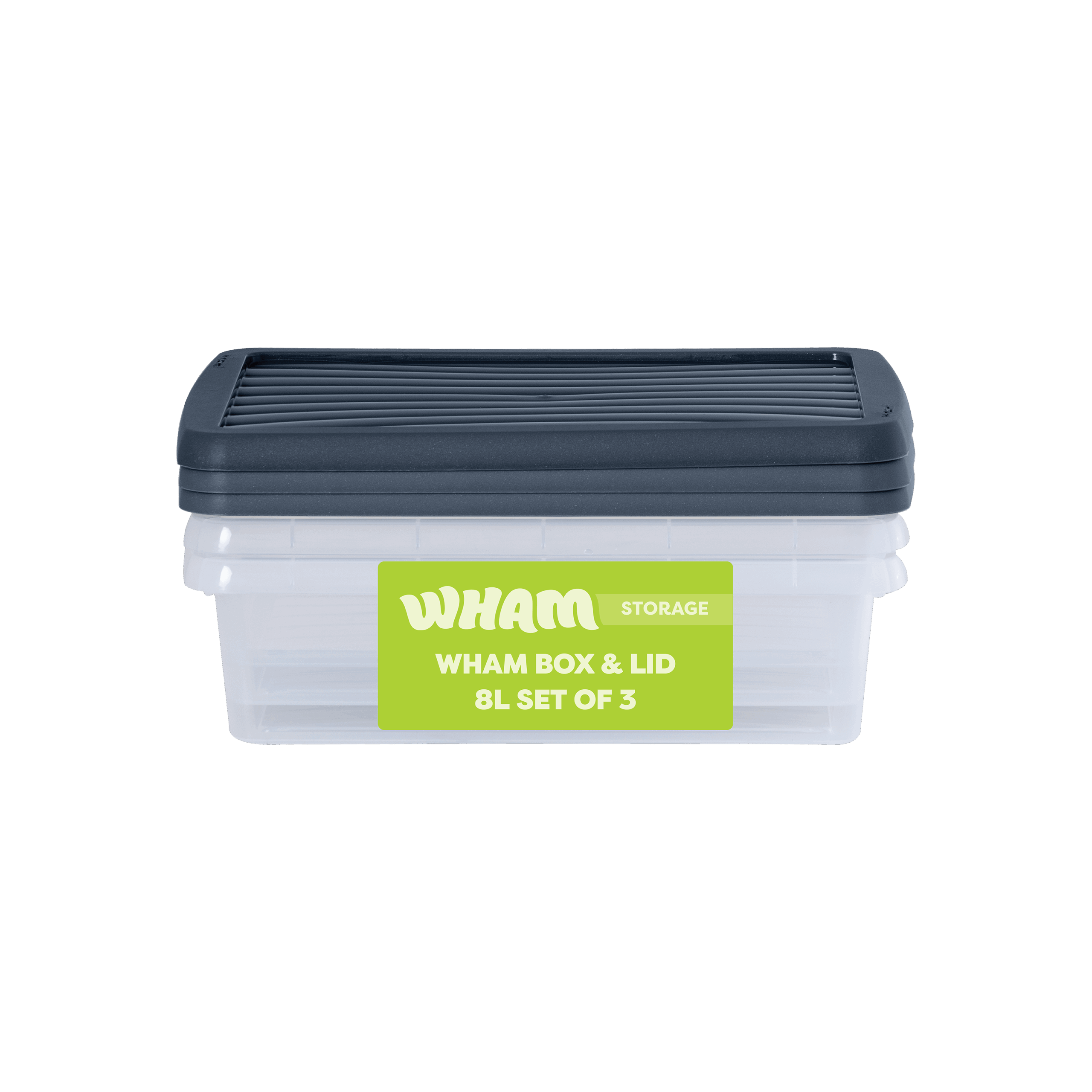Set3 Wham Box 6.01 8L Box & Lid Clr/Navy - 17749 - What More UK