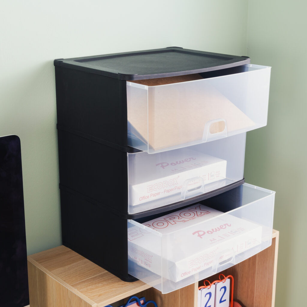 Wham Organise Drawers Large 3D Black/ Clear - 37200 - What More UK