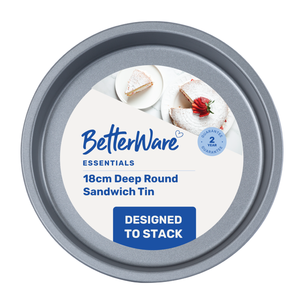 Betterware Essentials 0.29 Round Sandwich Tin 18cm - 67360 - What More UK