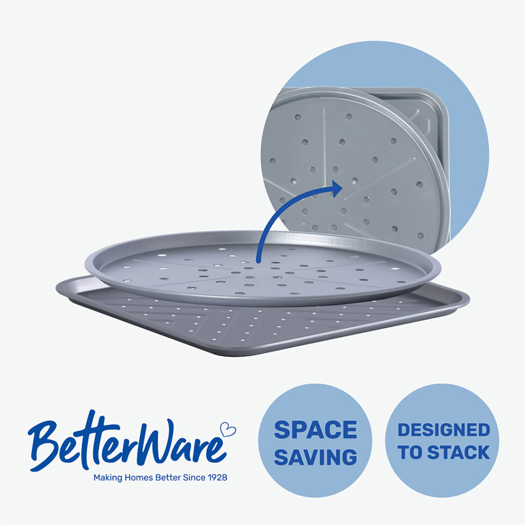 Betterware Essentials 0.29 Pizza Tin & Crisper Tray Set 30cm - 68100 ...