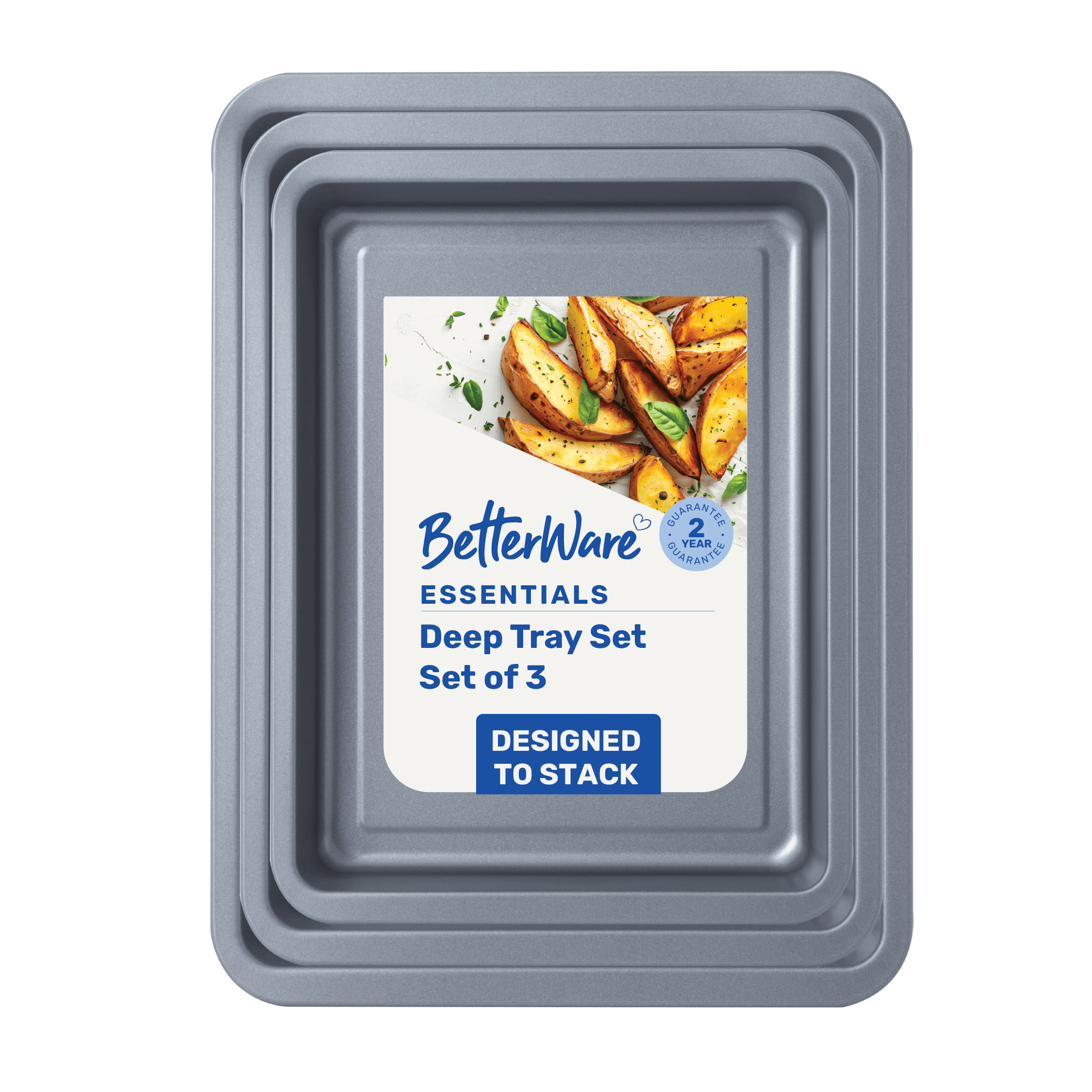 Betterware Essentials 0.29 Deep Tray Set 35, 31 & 28cm - 68160 - What ...