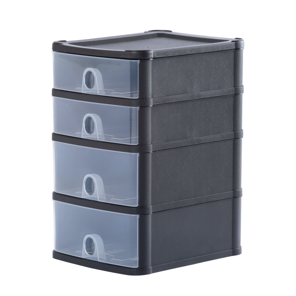 Wham Organise Drawers Small 2D 2S Black /Clear - 38000 - What More UK