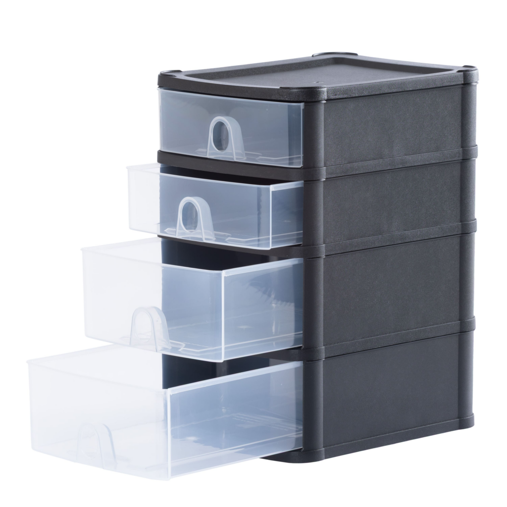 Wham Organise Drawers Small 2D 2S Black /Clear - 38000 - What More UK