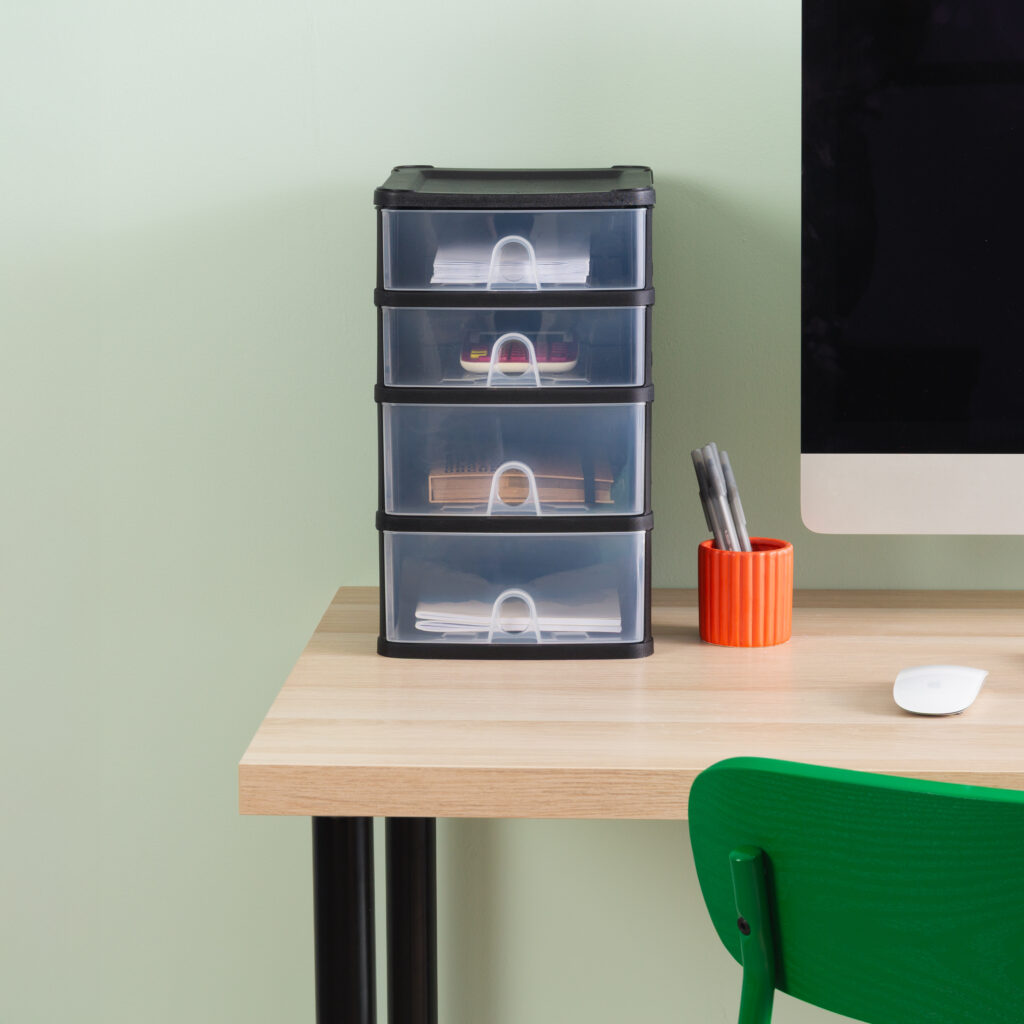 Wham Organise Drawers Small 2D 2S Black /Clear - 38000 - What More UK